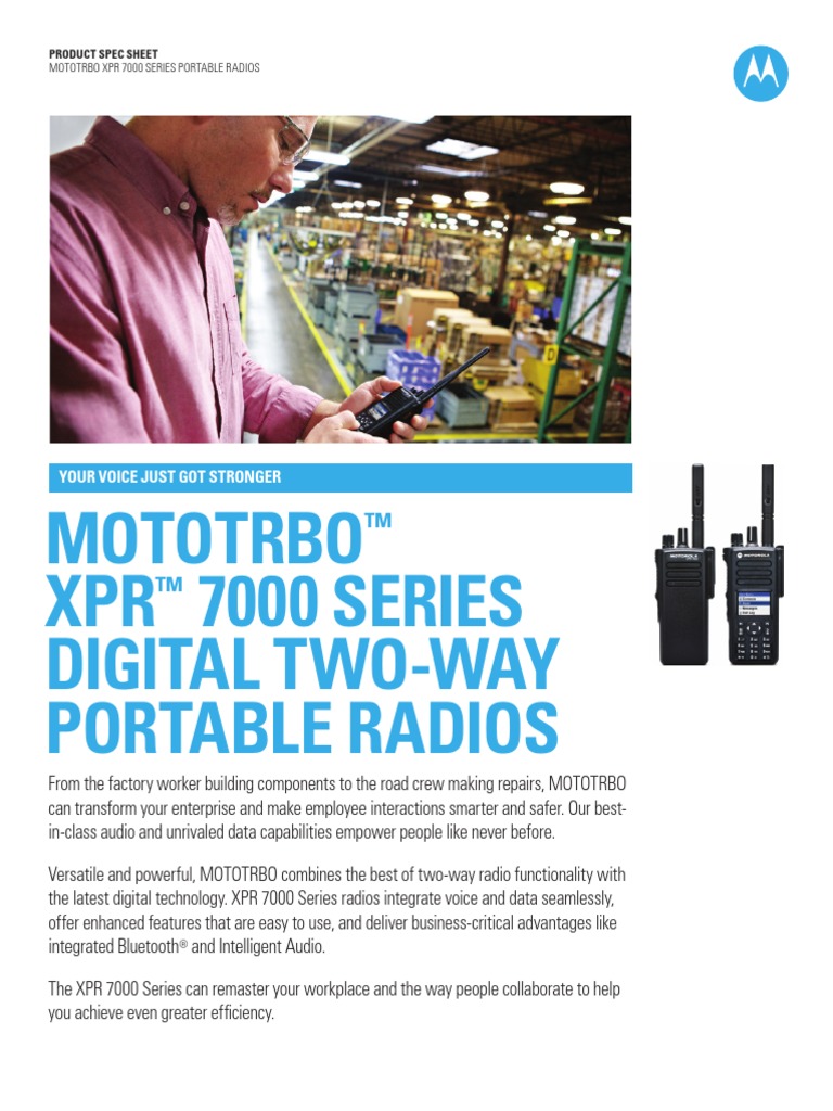 Mototrbo Xpr7000 Ss | PDF | Bluetooth | Very High Frequency