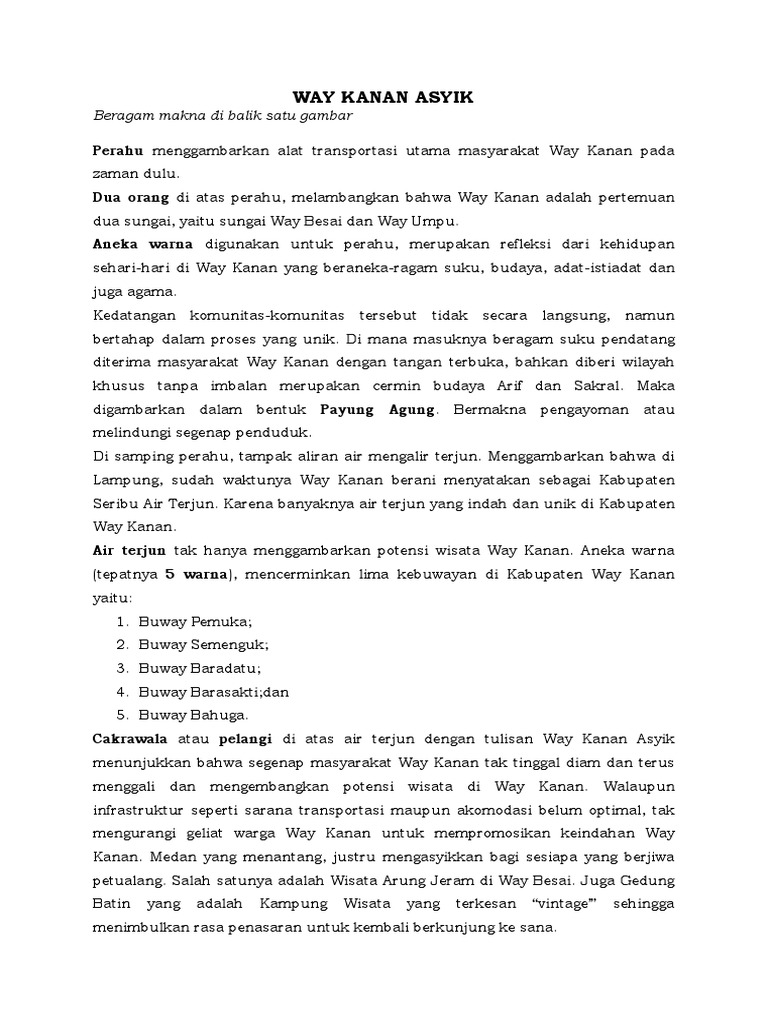 Makna Ikon Way Kanan Asyik | PDF | Ilmu Sosial | Sejarah