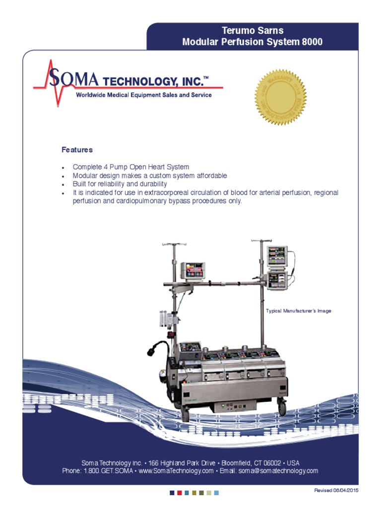 Terumo Sarns Modular Perfusion System 8000 | PDF | Voltage | Battery ...