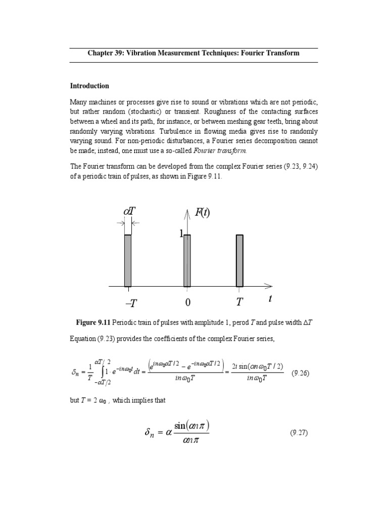 Fourier Transform in Vibration Measurement | PDF | Spectral Density ...