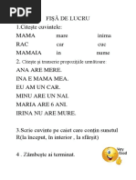 Clasa Pregatitoare Fise | PDF