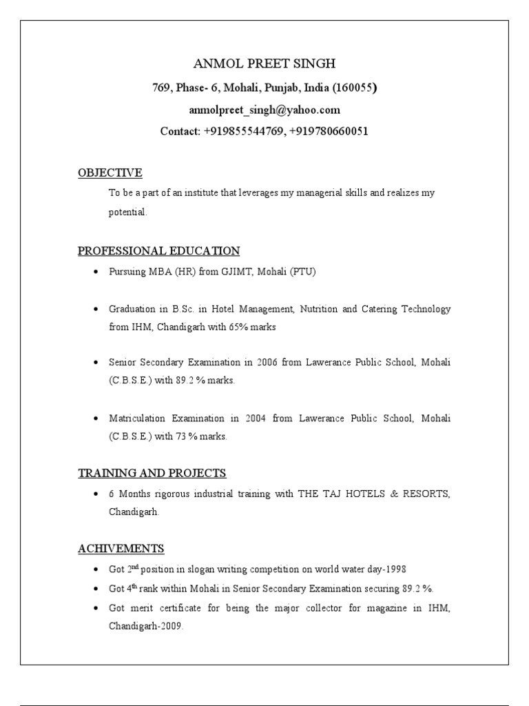 Anmol Resume | PDF
