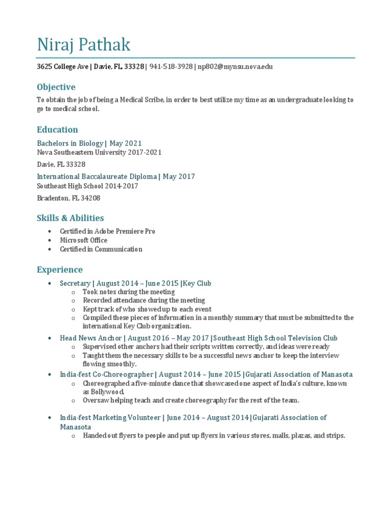 Resume by Niraj Pathak | PDF | Medical Record | Electronic Health Record