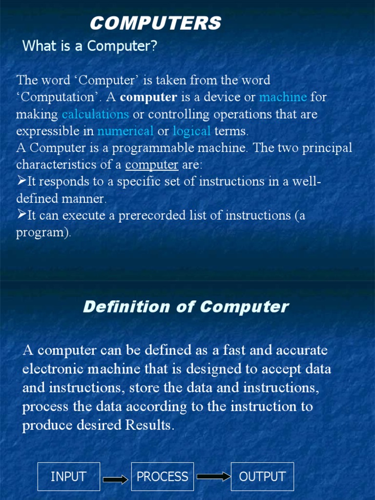 Computers: What Is A Computer? | PDF | Personal Digital Assistant ...