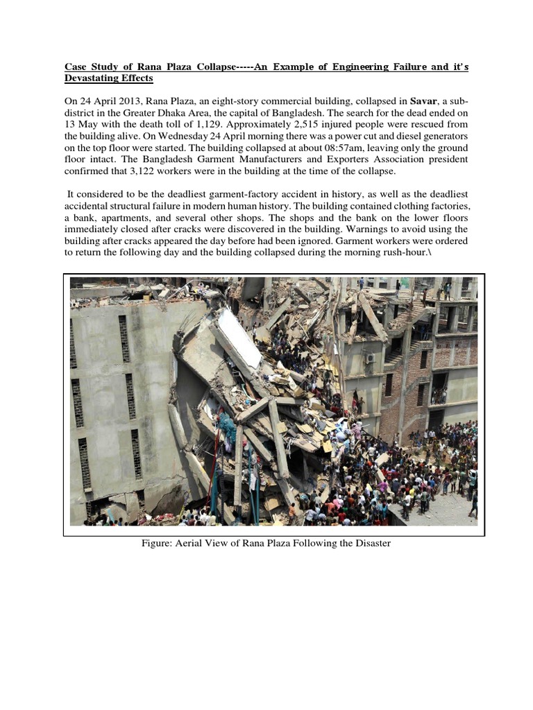 Case Study of Rana Plaza Collapse | PDF | Industries | Civil Engineering