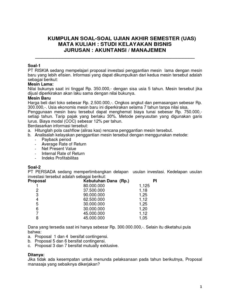 Kumpulan Soal UAS SKB | PDF
