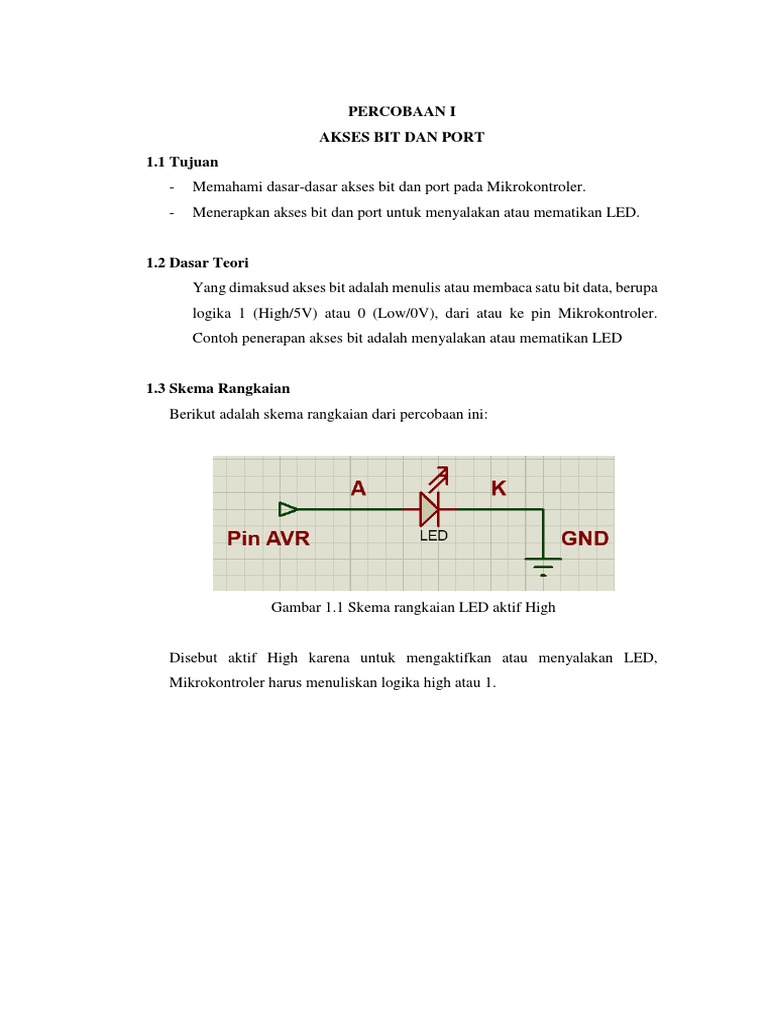 Modul Praktikum Mikrokontroler | PDF