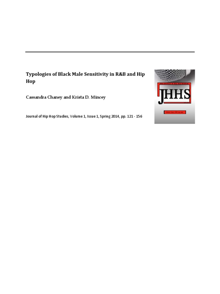 Typologies of Black Male Sensitivity in RB and Hip Hop | PDF ...