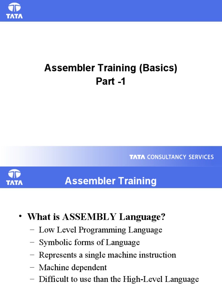 Assembler Training (Basics) Part - 1 | PDF | Assembly Language | Computer Architecture