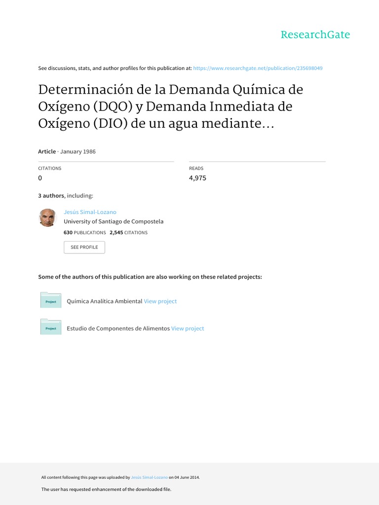 Determination of COD and IOD in water using cerium salts | PDF | Redox ...