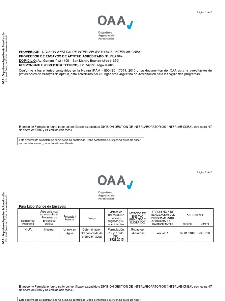 Interlab Cnea | PDF | Science | Ciencia y Tecnología
