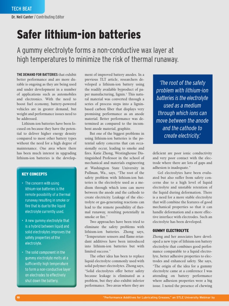 Li Ion Safety | PDF | Lithium Ion Battery | Battery (Electricity)