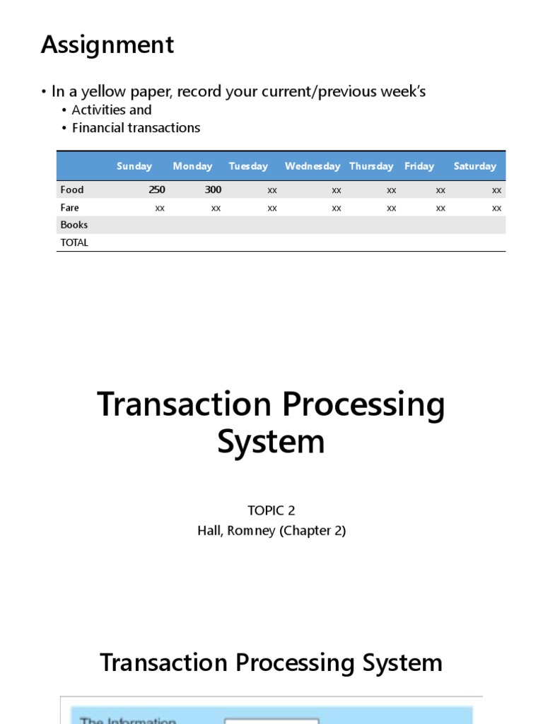 Topic 2 Transaction Processing System | PDF | Database Transaction | Databases