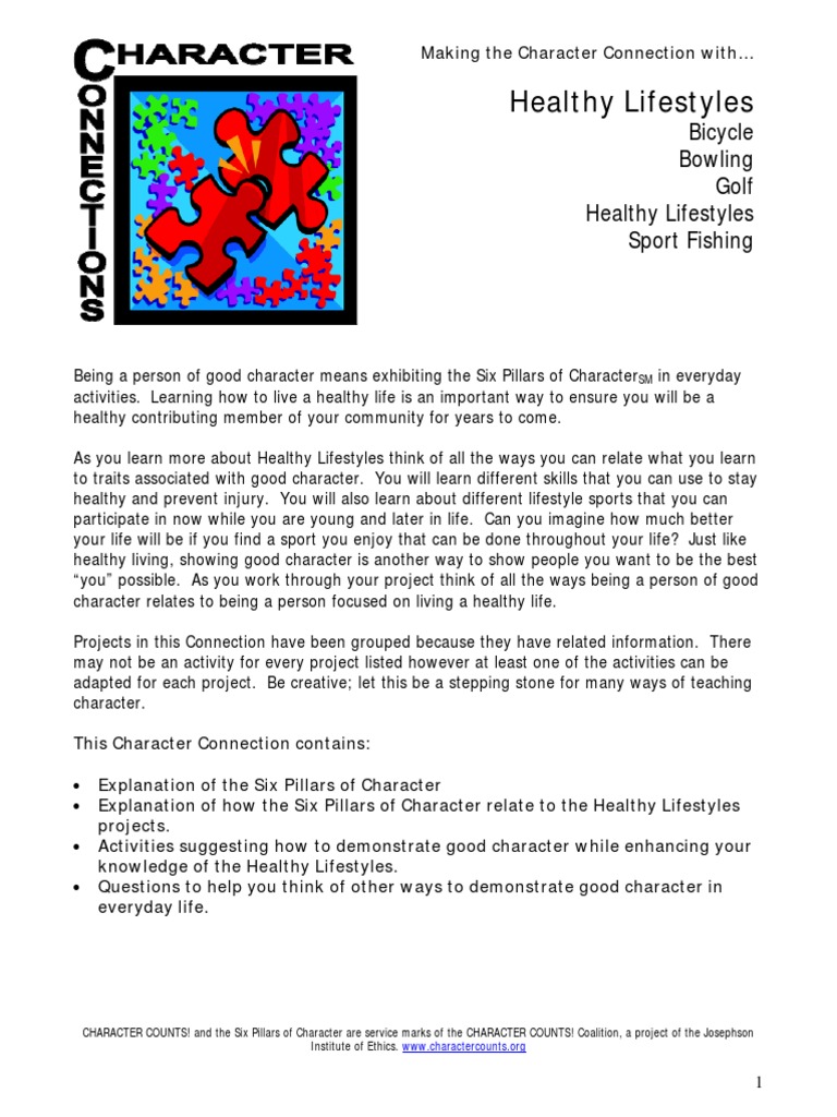 Character and Healthy Lifestyles Guide | PDF | Leadership | First Aid