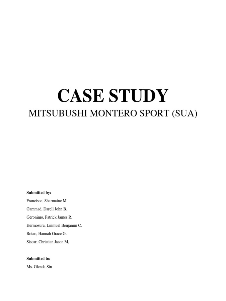 Mitsubishi Montero Sport SUA Issues | PDF | Motor Vehicle | Vehicles