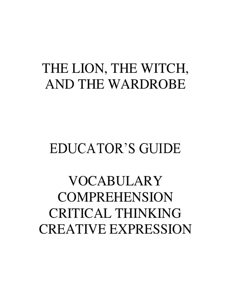 LWW Study Guide | PDF | Aslan | The Chronicles Of Narnia
