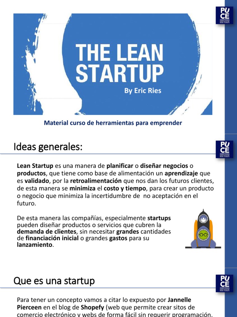 Introducción al método Lean Startup y sus principios para validar ideas ...