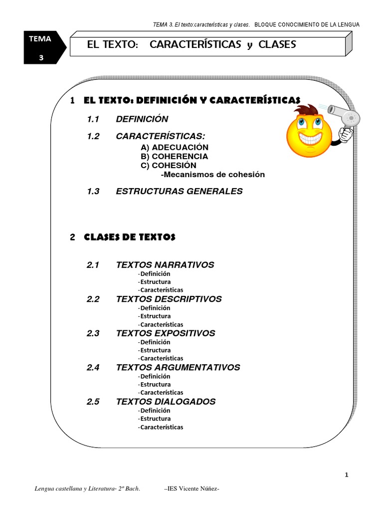Características y Tipos de Textos | PDF | Verbo | Palabra