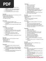 KET - OrAL EXAM With Answers. | PDF | Test (Assessment) | Sports
