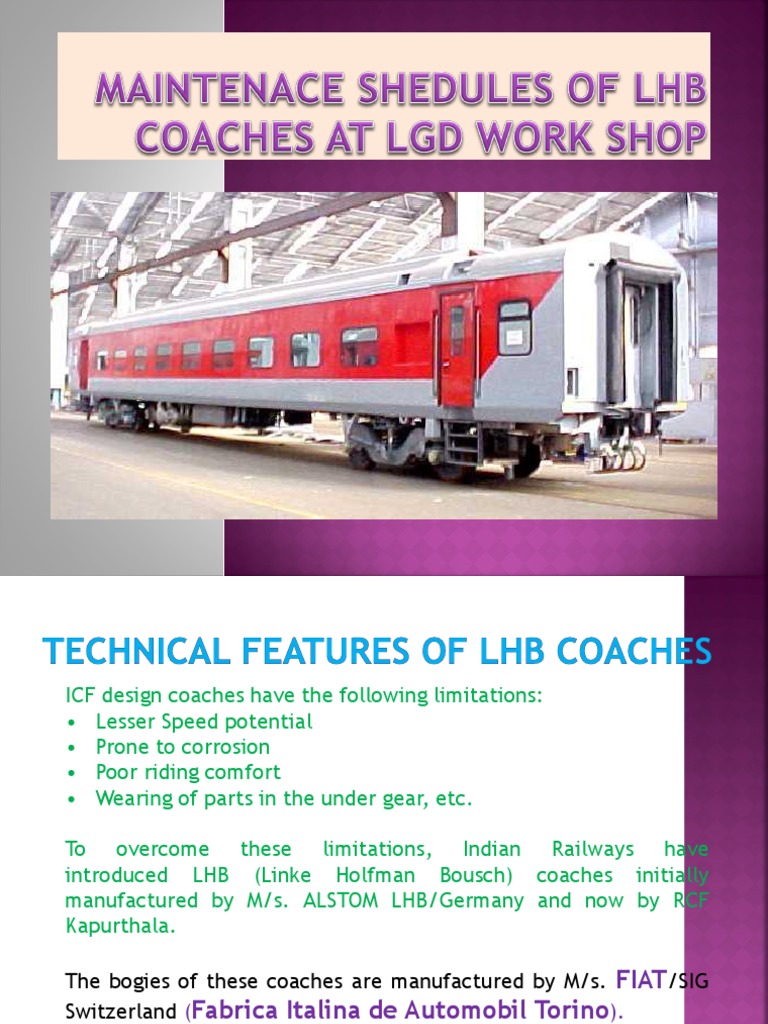 LHB Maintenance Pratices | PDF | Corrosion | Transportation Engineering