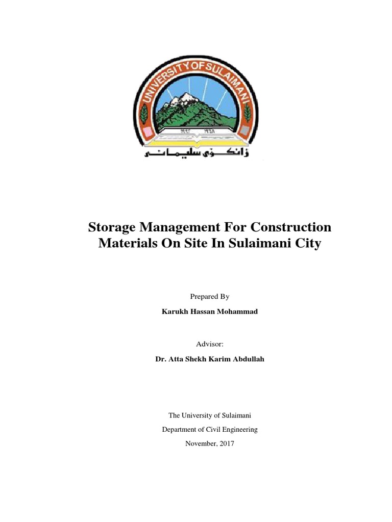 Material Management On Site | PDF | Brick | Wall
