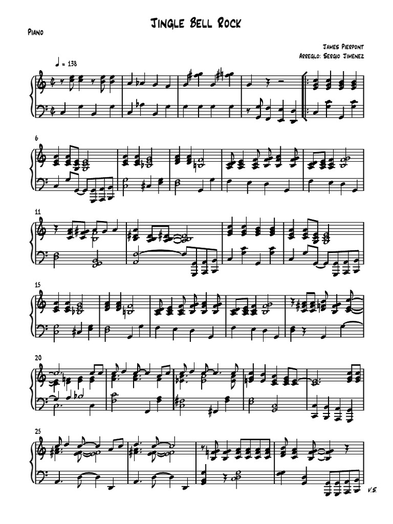 Jingle Bell Rock - Piano PDF