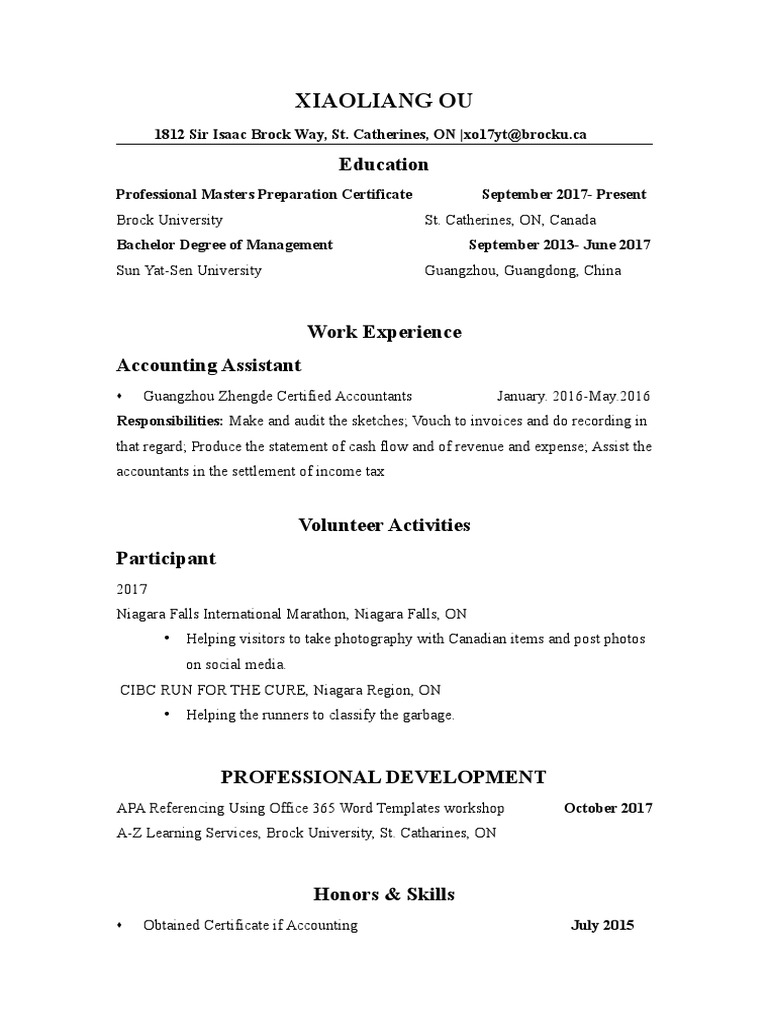Xiaoliang Ou: Education | PDF