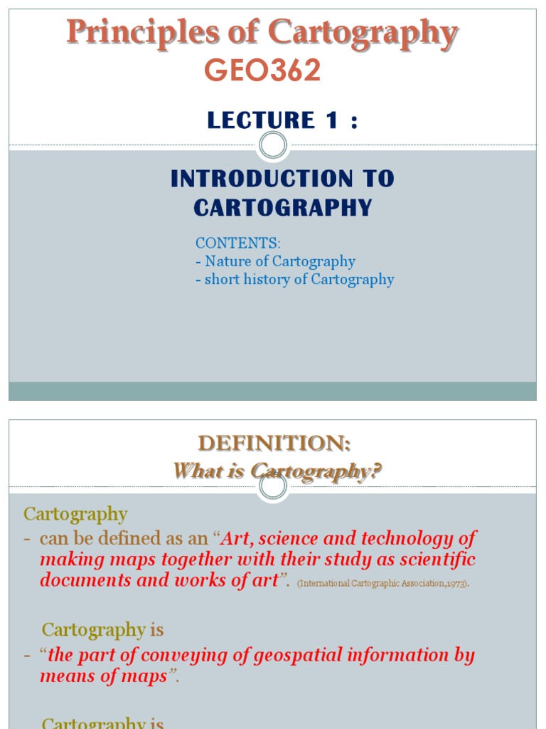 Chapter 1_Introduction to Cartography | Cartography | Map