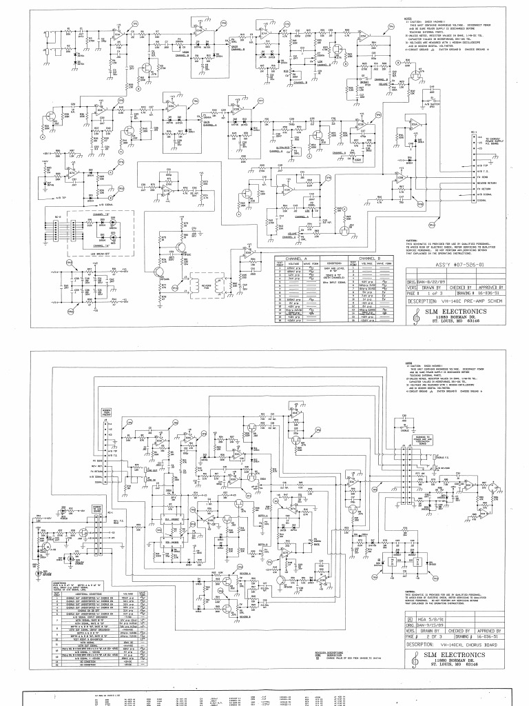 Ampeg VH140C Schematics | PDF