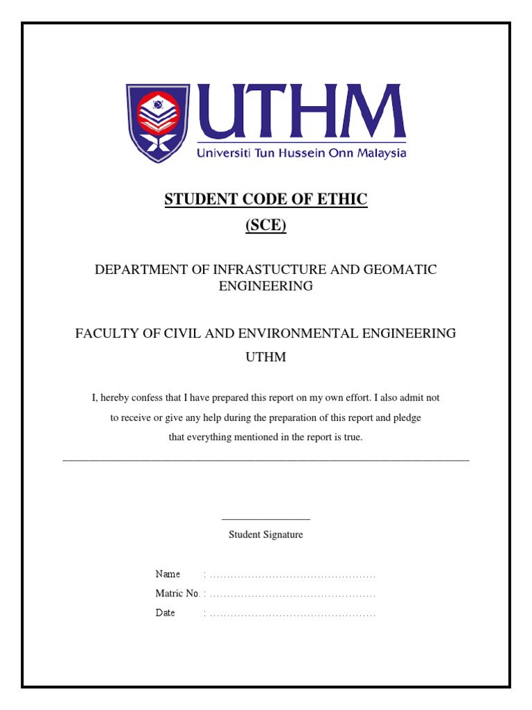 Student Code of Ethic | PDF