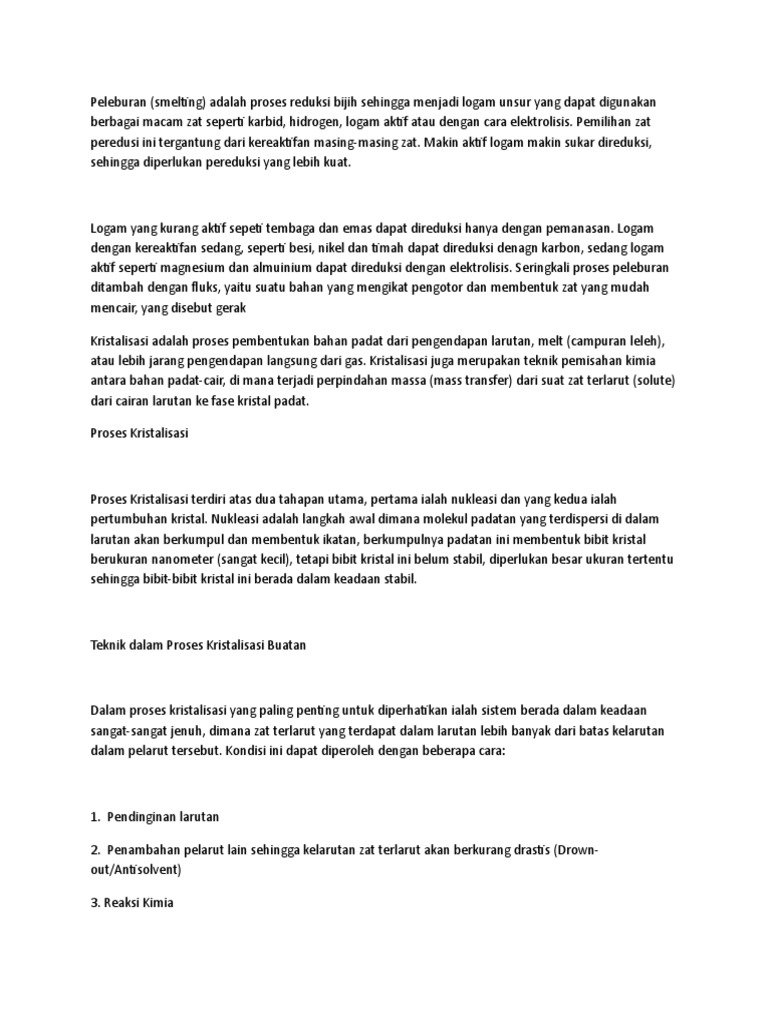 Peleburan Dan Kristal | PDF | Griya & Taman | Teknologi & Rekayasa