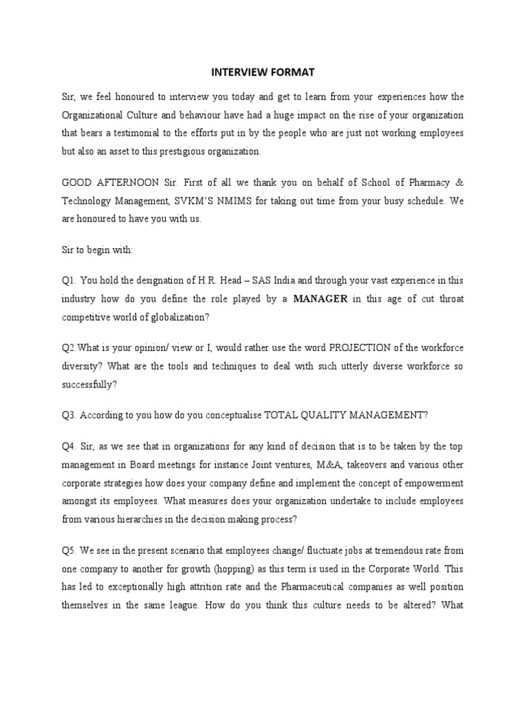 Interview It | PDF | Employment | Organizational Culture