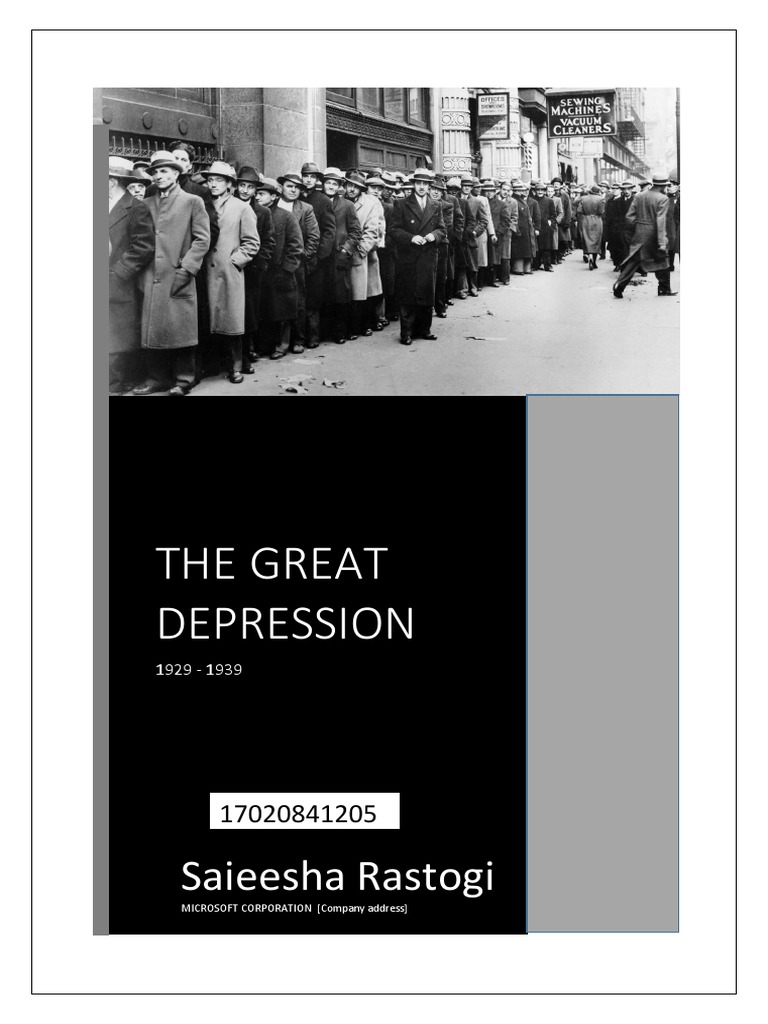 The Great Depression: Saieesha Rastogi | PDF | Great Depression | Recession