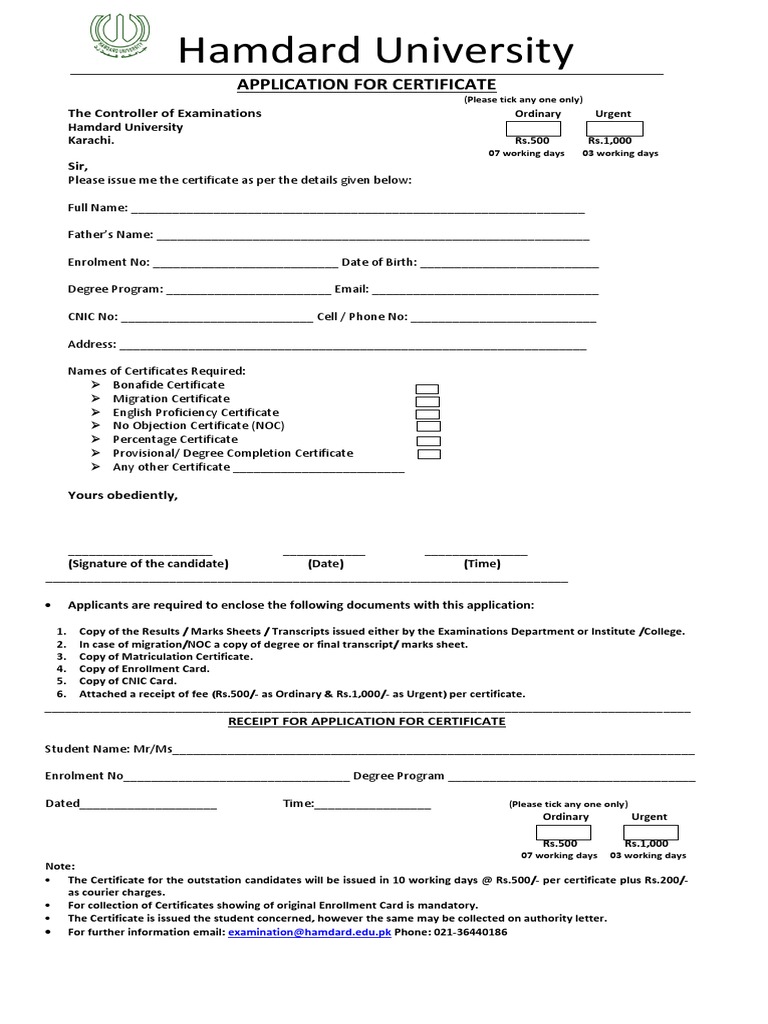 Application Form For Certificate For English Proficiency Migration ...