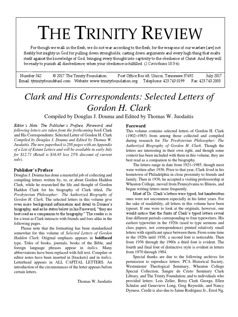The Trinity Review 00328 342ClarkandHisCorrespondents | PDF ...