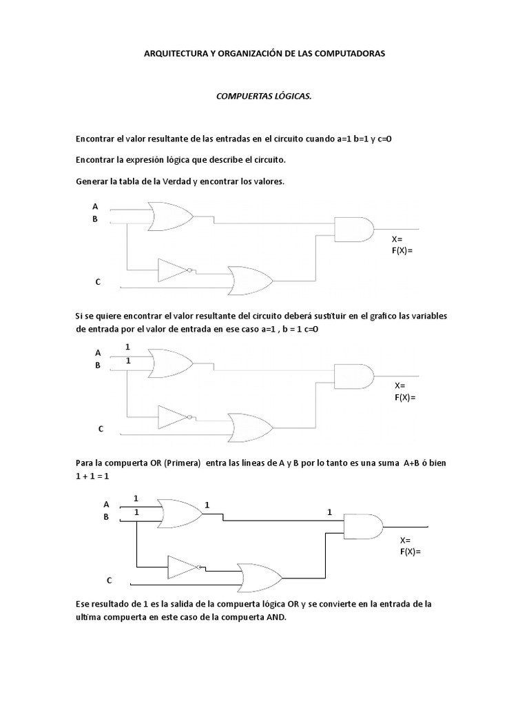 Guia de Clase Circuitos Logicos | PDF | Puerta lógica | Lógica matemática