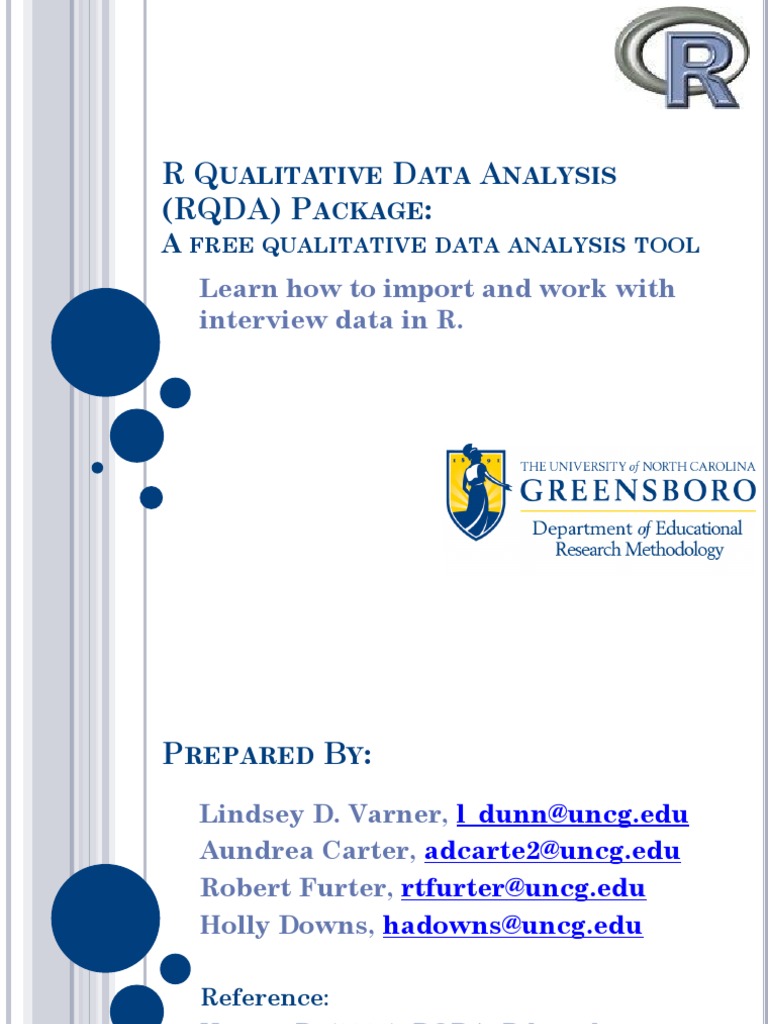 RQDA Skill Building Presentation | PDF | R (Programming Language ...