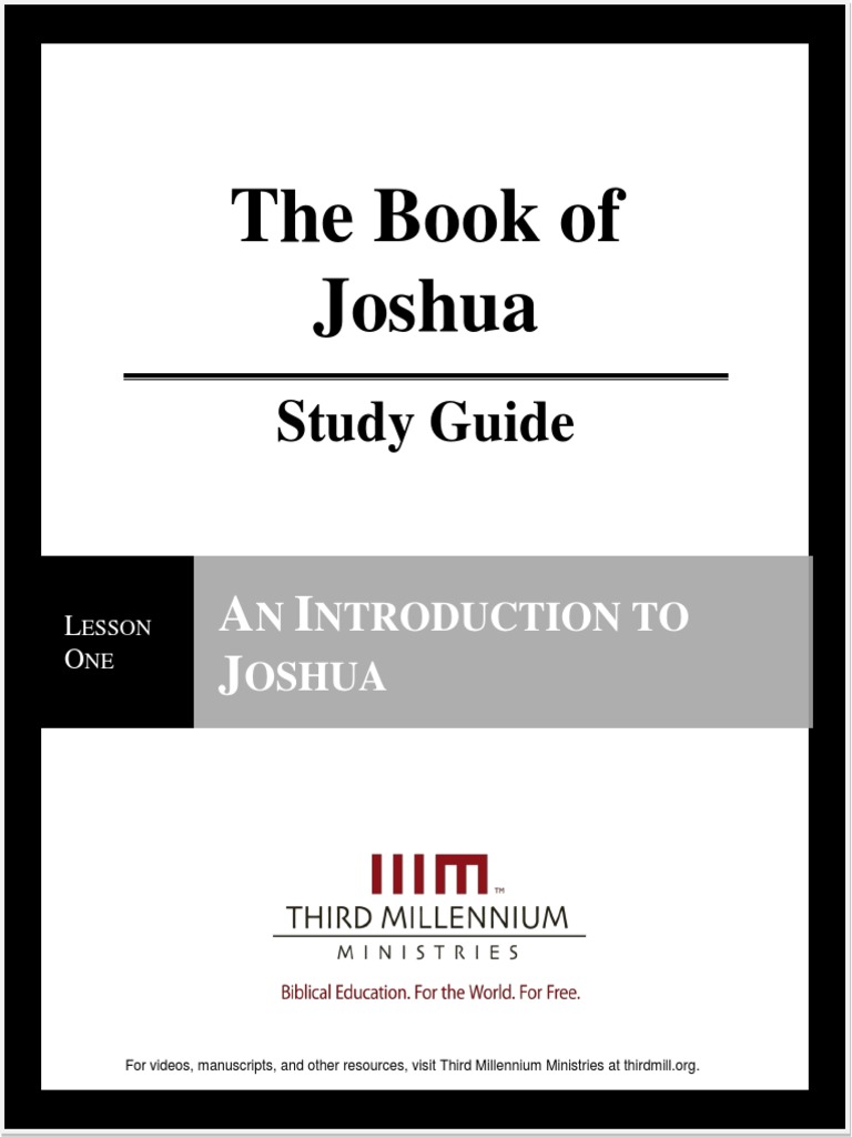 The Book of Joshua - Lesson 1 - StudyGuide | PDF | Joshua | Covenant ...