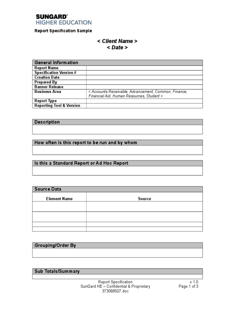 Banner Report Spec v0.1 Sample | PDF | Parameter (Computer Programming ...
