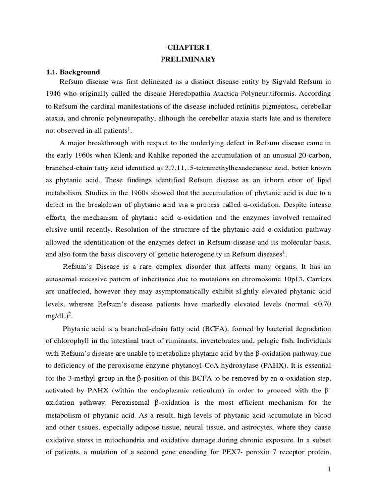 Refsum Disease | PDF | Clinical Medicine | Medicine