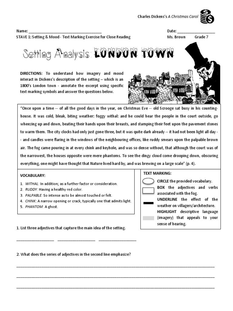 Grade 7 Close Reading Exercise | PDF | A Christmas Carol | Languages