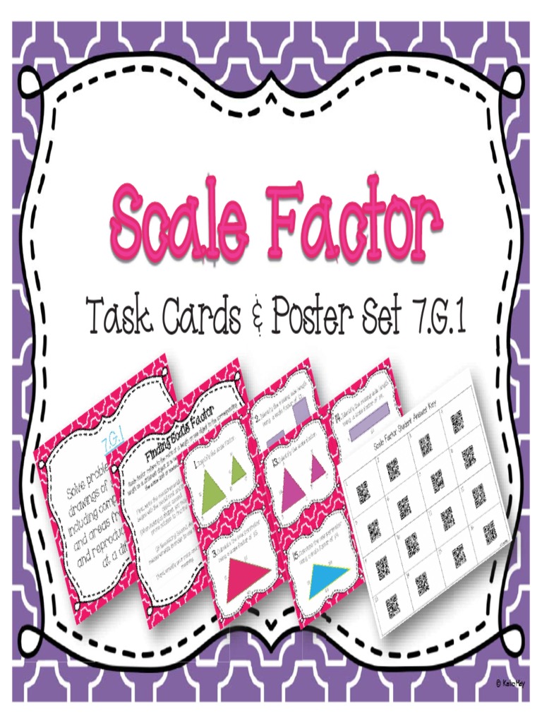 Scalefactortaskcardsalignedtoccss 7 G 1 | PDF | Ratio | Metre
