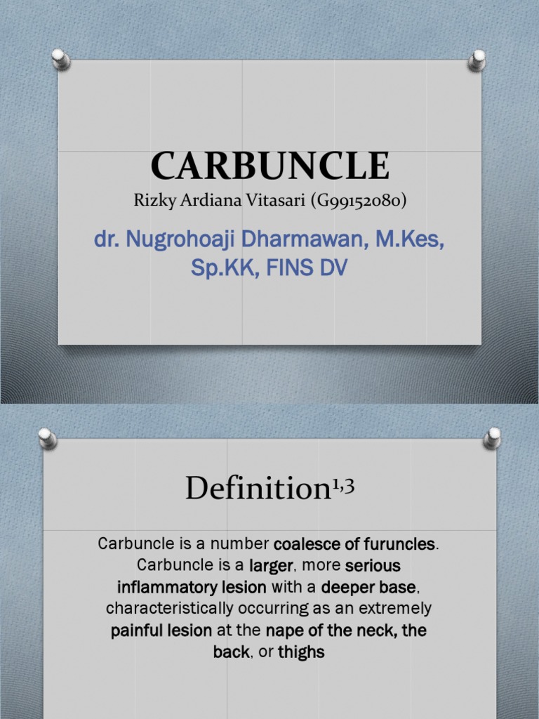 Responsi CARBUNCLE Vita | PDF | Staphylococcus Aureus | Medical Specialties