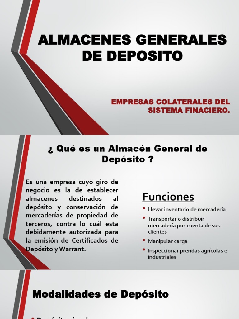 Almacenes Generales de Deposito | PDF | Crédito (finanzas) | Carta de ...