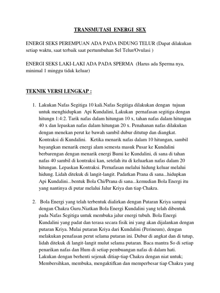 Transmutasi Energi Sex | PDF