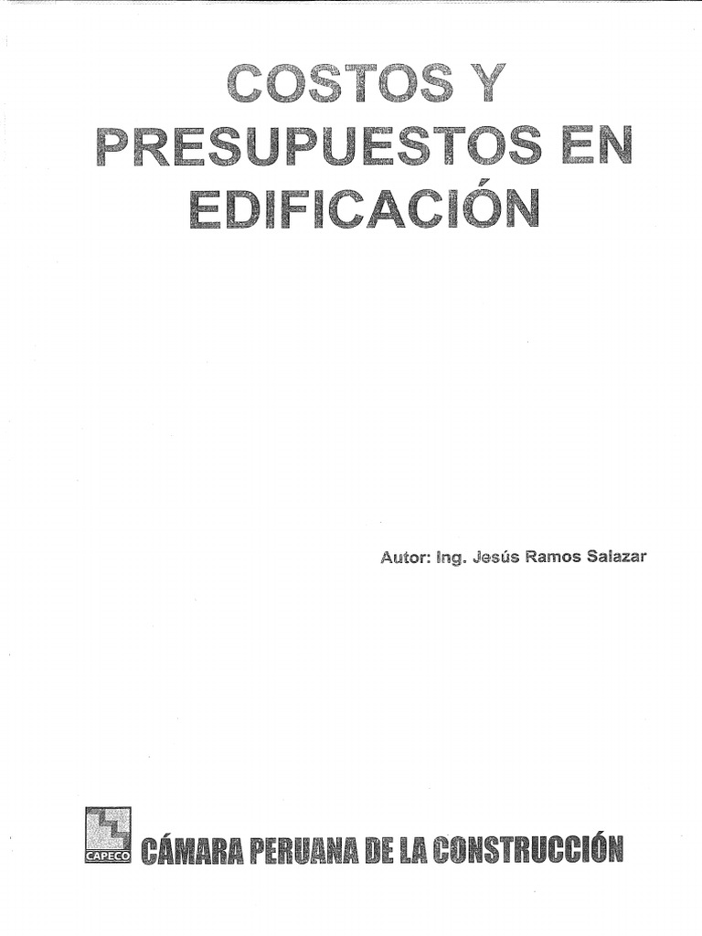 Costos y Presupuestos en Edificacion | PDF