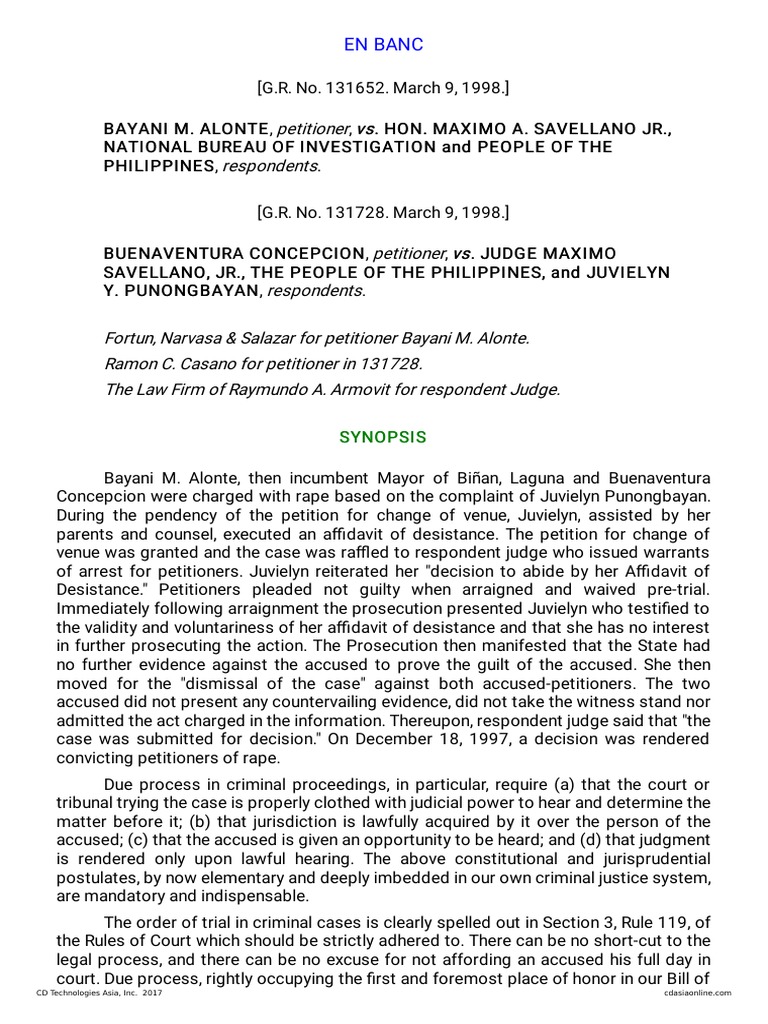 Due Process in Rape Case Ruling | PDF | Criminal Procedure In South ...