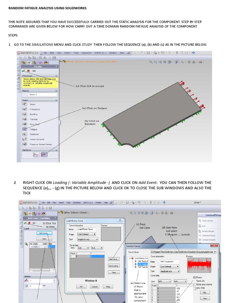 Random Fatigue Analysis Using Solidworks