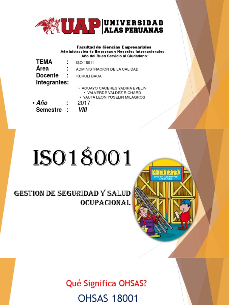 Iso 18001 | PDF | Administración de Seguridad y Salud Ocupacional | Seguridad y salud ocupacional