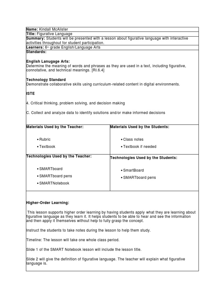 Interactive Whiteboard Lesson | PDF | Semiotics | Pedagogy